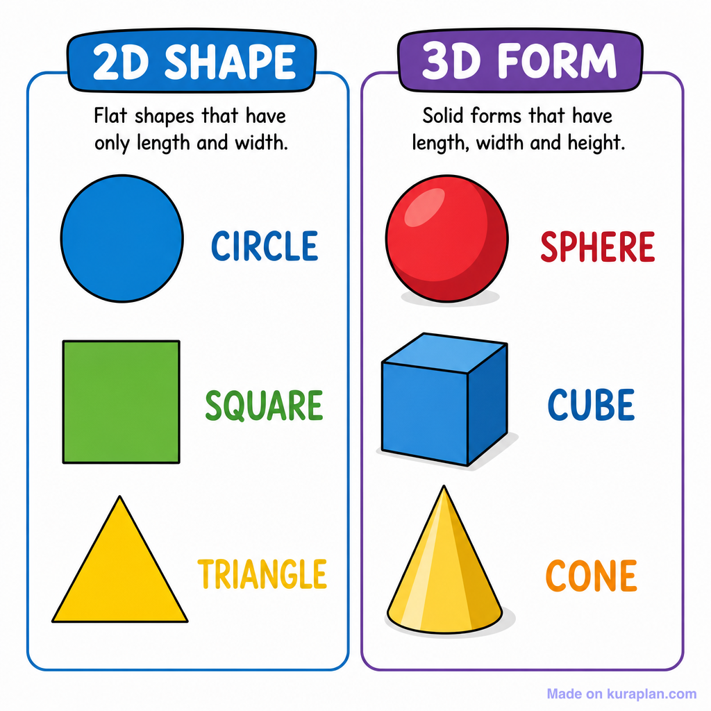 Shape vs Form Demo — Free Printable Clipart for Teachers | Kuraplan