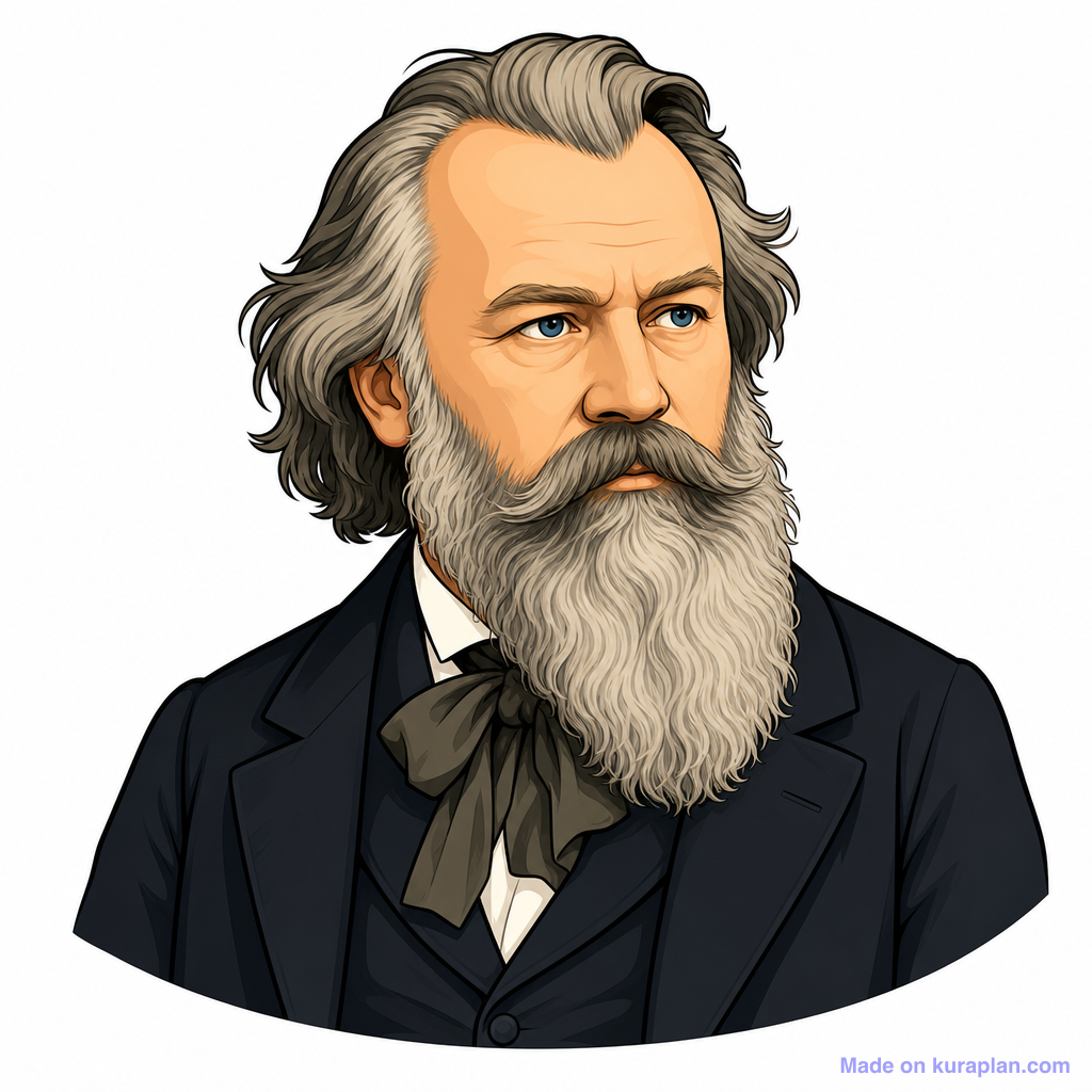 Johannes Brahms Portrait — Free Printable Clipart for Teachers | Kuraplan
