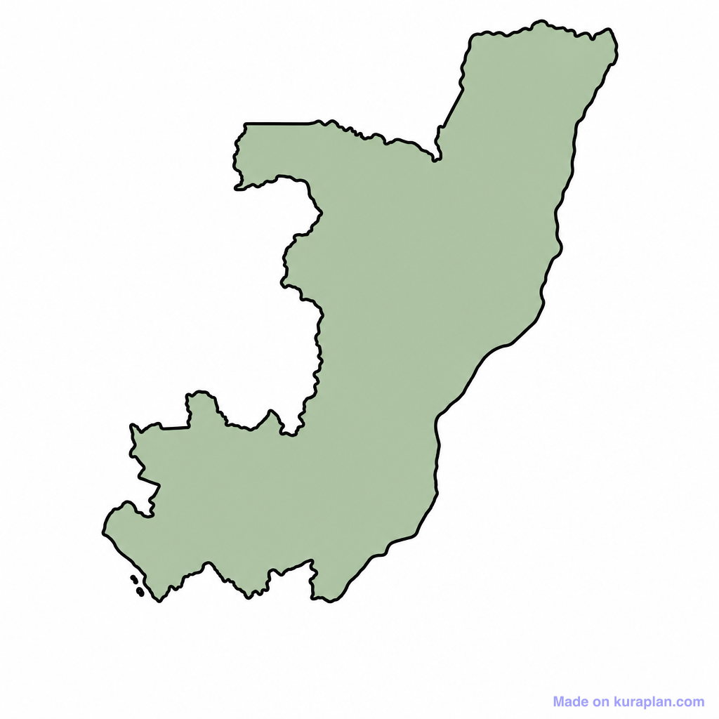 Republic of the Congo Map Outline — Free Printable Diagram for Teachers ...