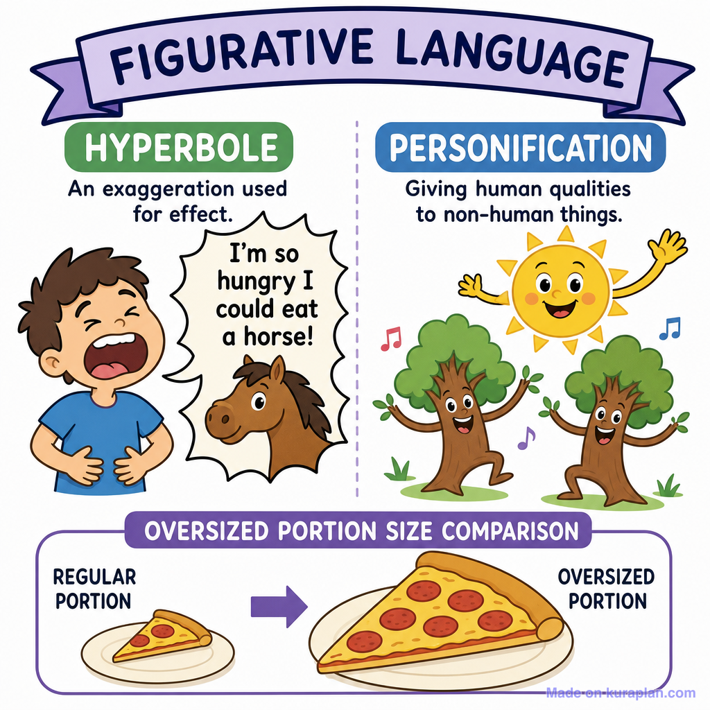 Figurative Language: Hyperbole & Personification (simple) — Free ...