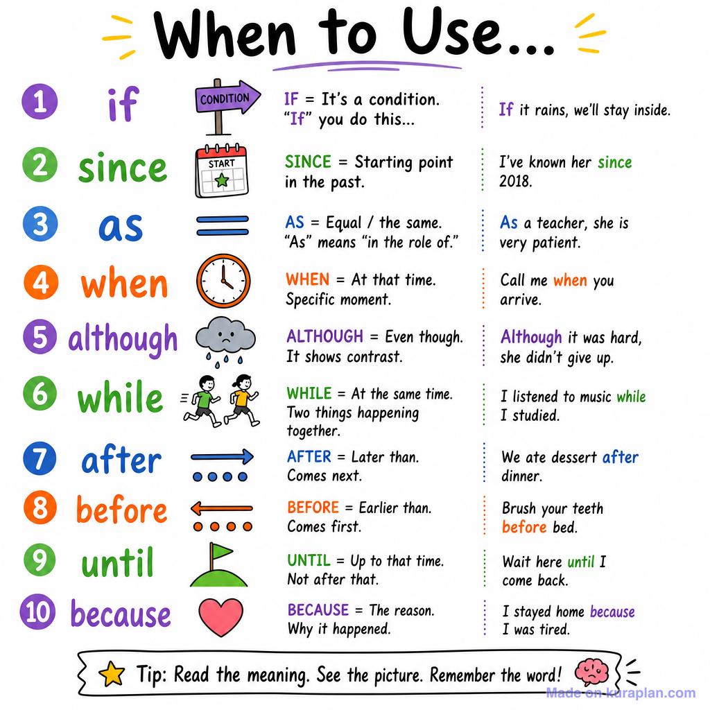 Grammar Subordinating Conjunctions Wabub — Free Printable Clipart for ...