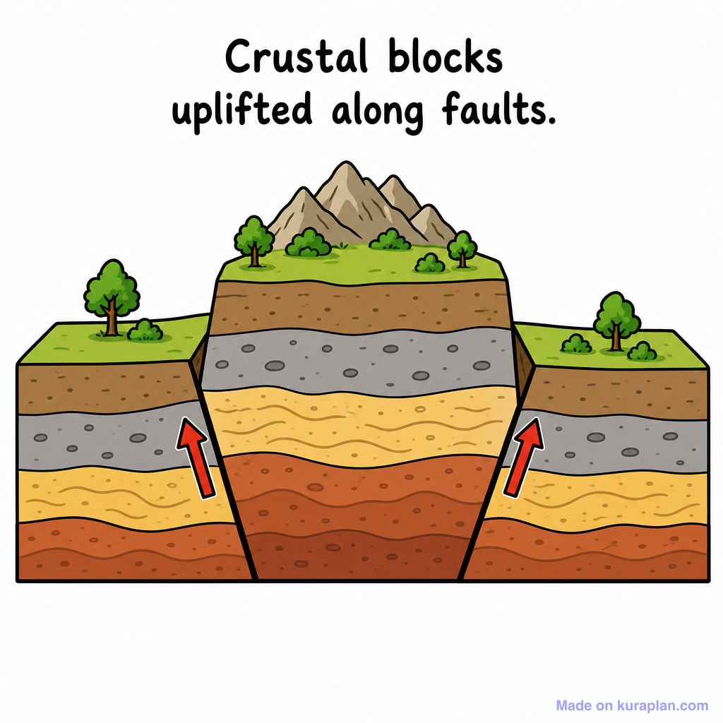 Mountain Fault Block Formation — Free Printable Diagram for Teachers ...