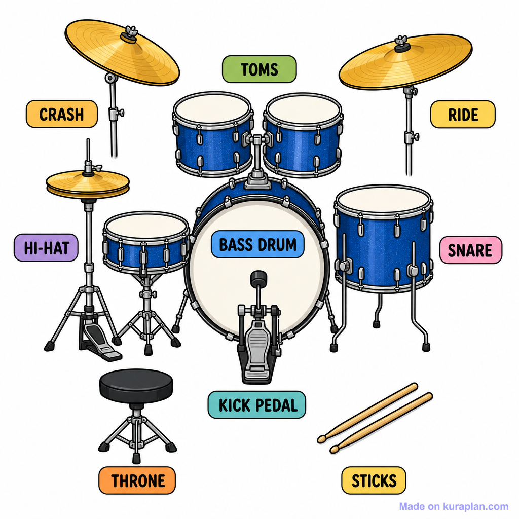 Free Instruments — Labelled Diagrams Clipart & Diagrams — 22 Printables ...