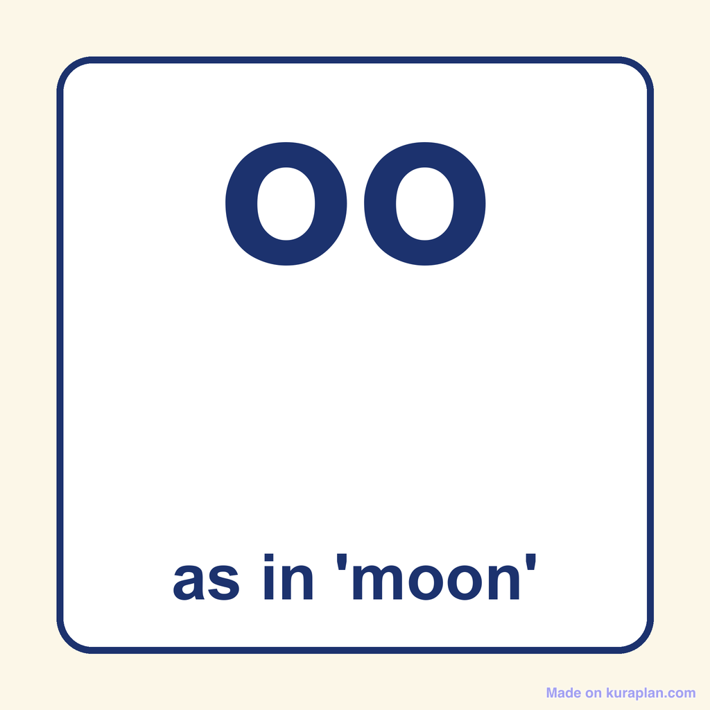 Phonics Vowel Digraph — 'oo' as in moon — Free Printable Diagram for ...