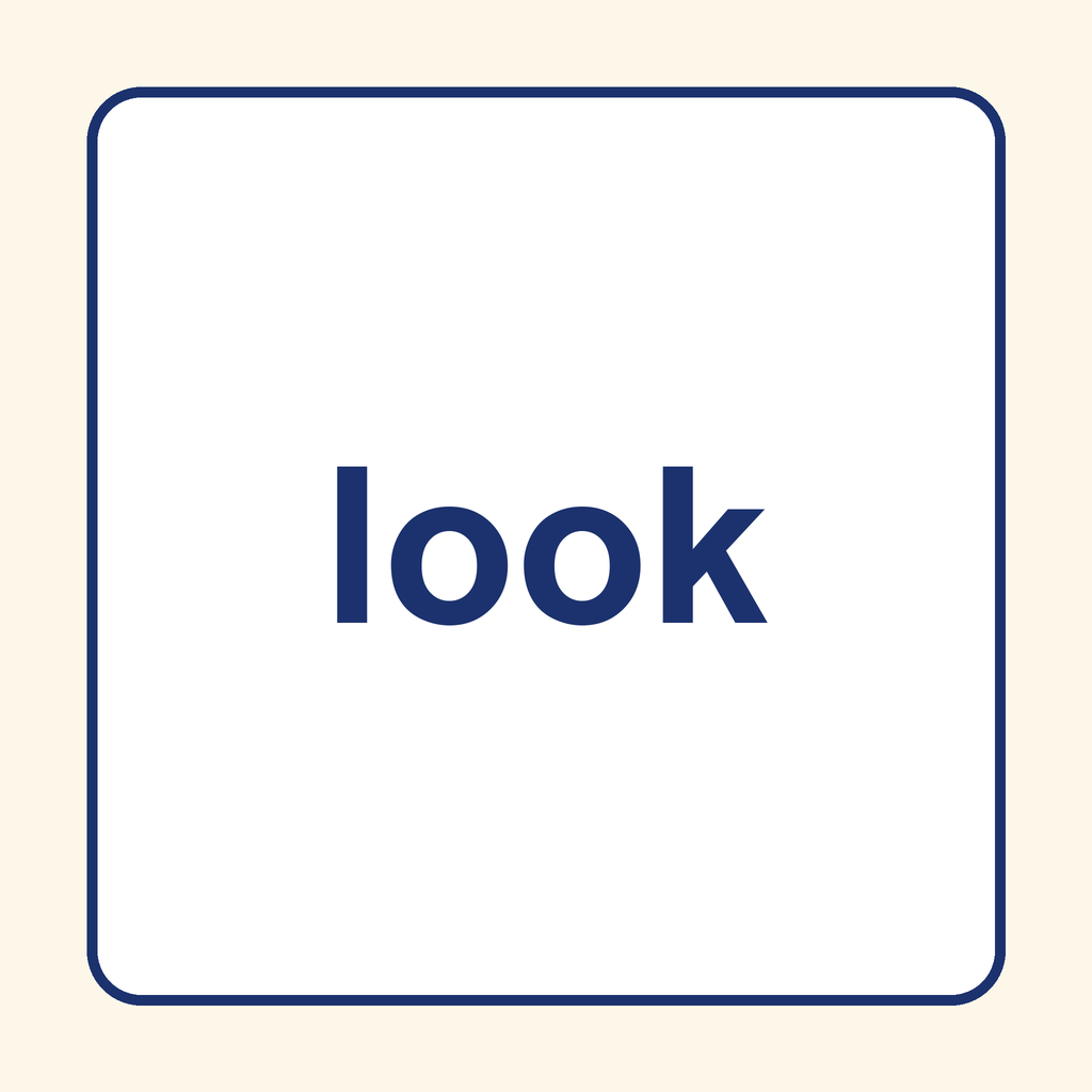 Sight Word — look — Free Printable Diagram for Teachers | Kuraplan