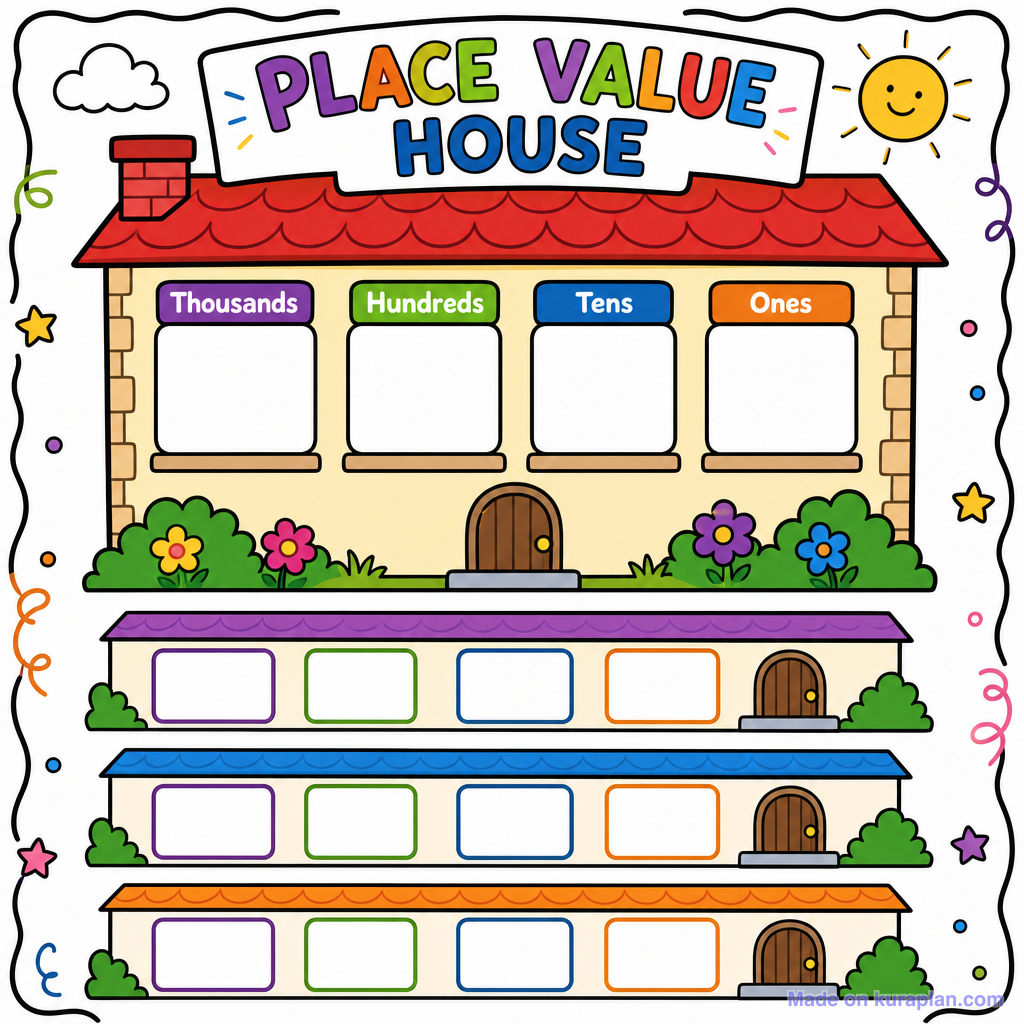 Place Value House — Free Printable Clipart for Teachers | Kuraplan