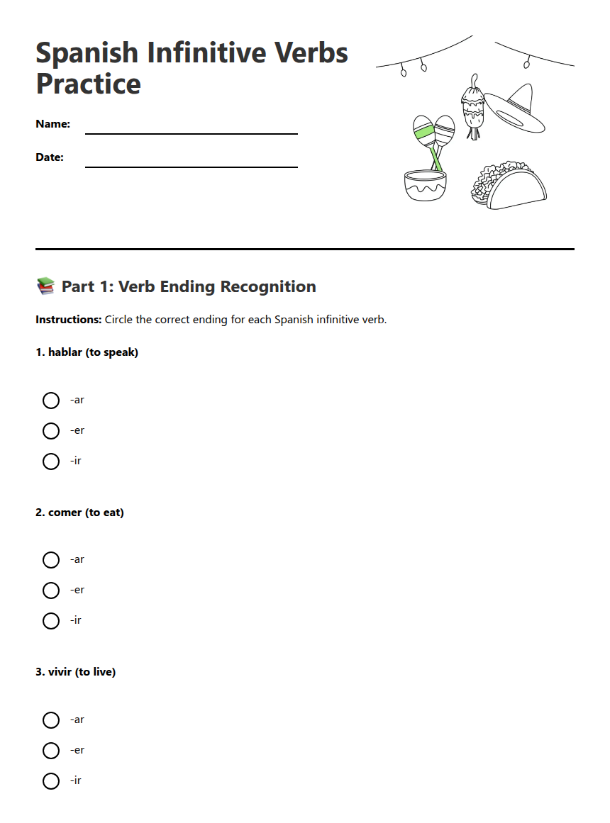 Irregular Verbs List With Meanings In Spanish Worksheet 860x1161