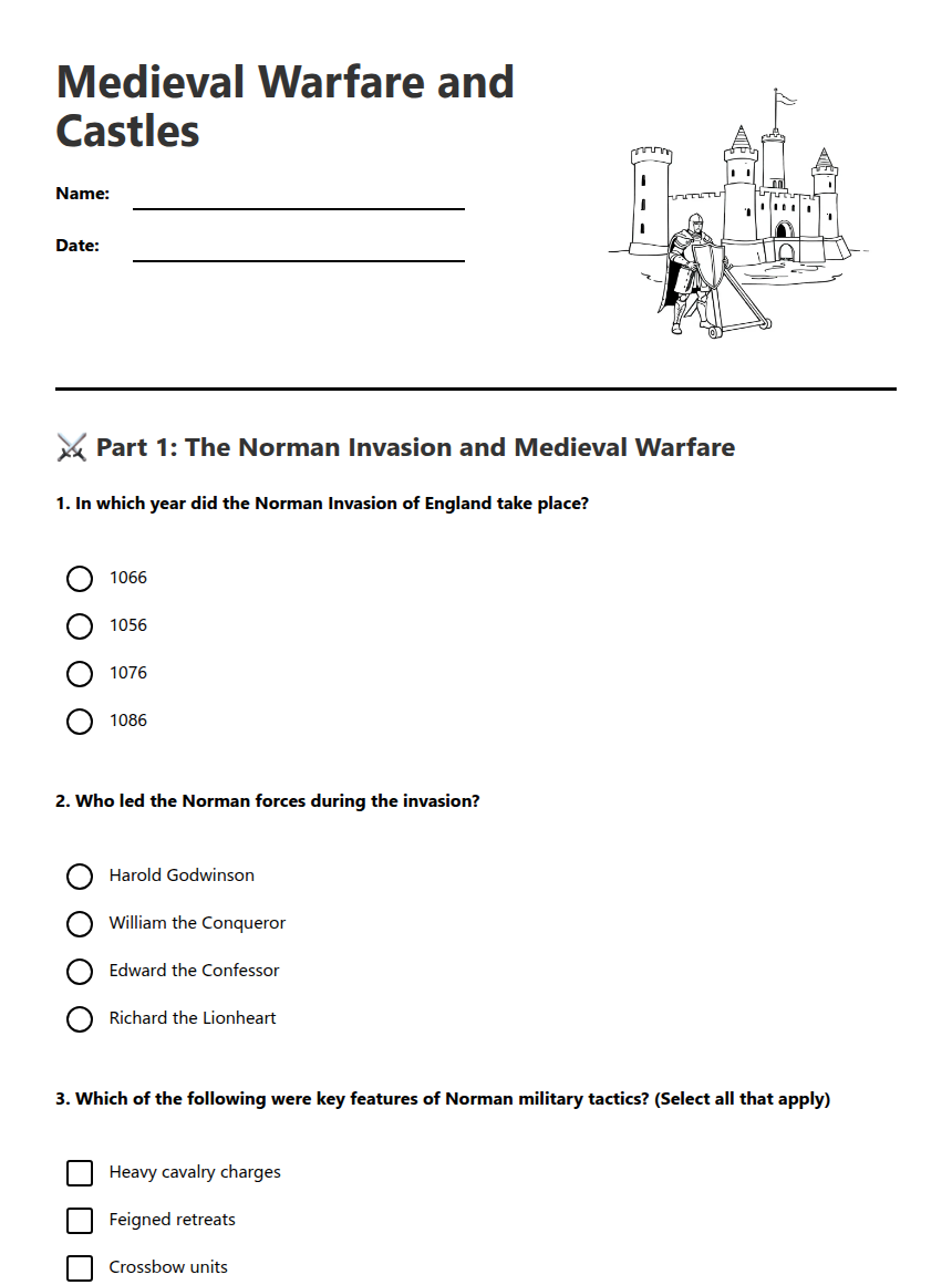 Feudalism Pyramid Worksheet